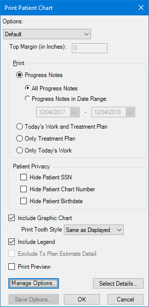Printing patient charts