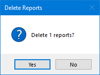 Printing, exporting, or deleting reports