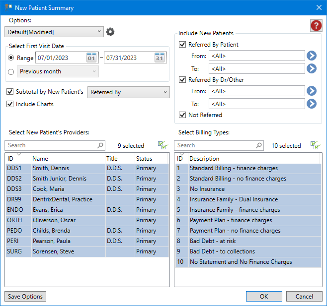 Running a New Patient Summary