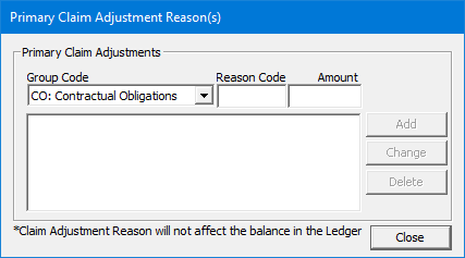 Completing the Claim Adjustment Segment of primary insurance claims