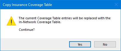 Creating out-of-network coverage tables
