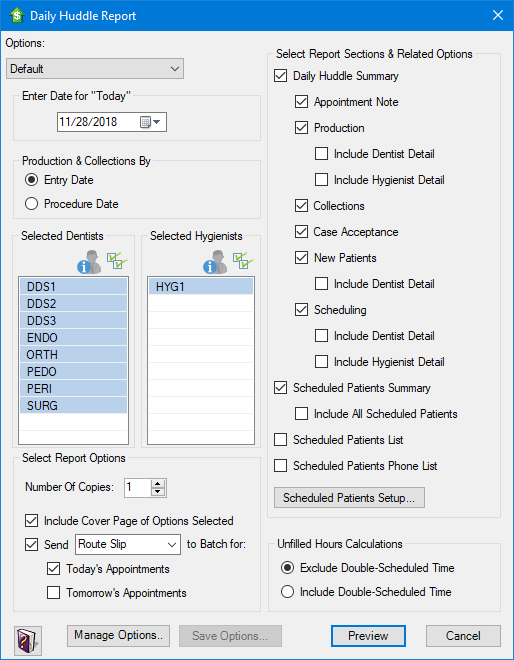 Running the Daily Huddle Report