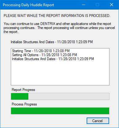 Running the Daily Huddle Report