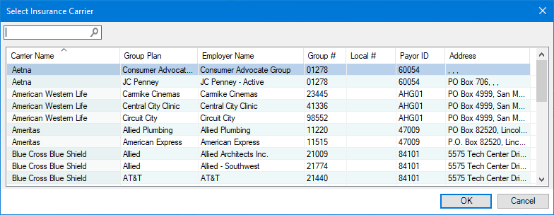 Creating exceptions tables