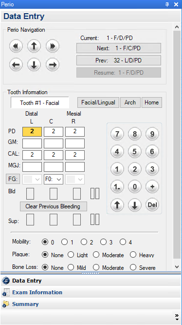 The Perio panel overview