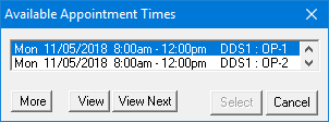 Finding new appointment times