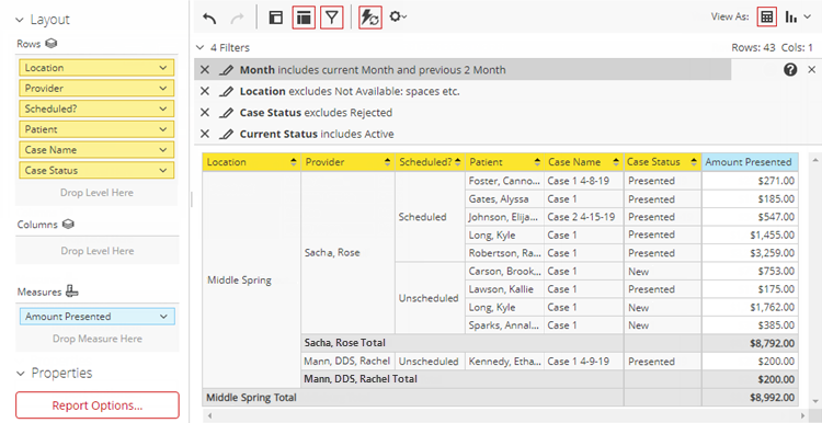 Treatment Tracker Report