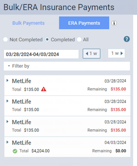 Marking an ERA as Incomplete