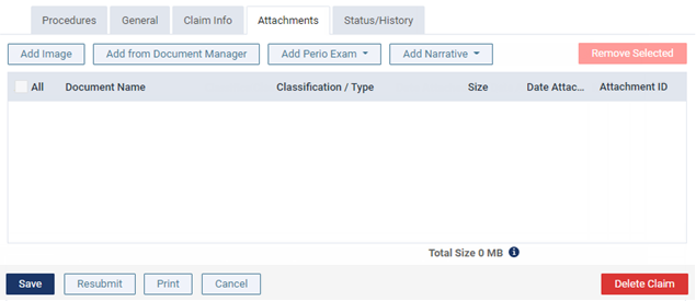 Attaching images to claims