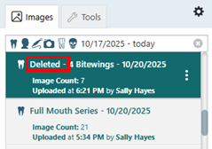 Restoring deleted images