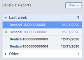 Viewing Denti-Cal reports