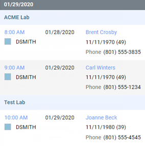Customizing the lab cases list