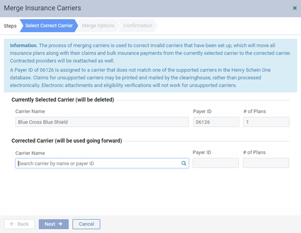 Merging insurance carriers
