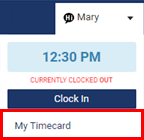 Viewing your time clock history
