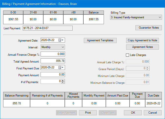 Ledger - Creating payment agreements