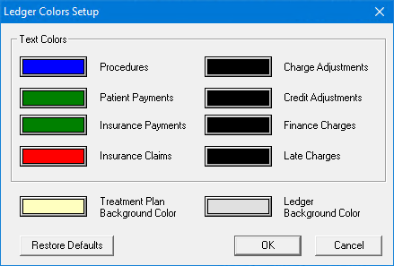 Ledger - Setting up Ledger colours
