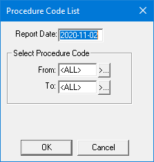 Procedure Code List