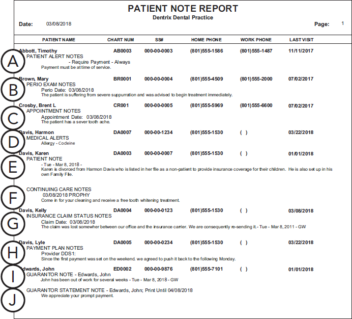 Running the Patient Notes Report