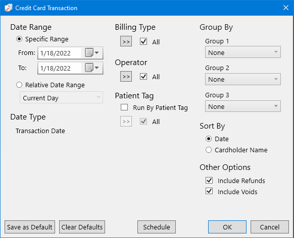 Generating the Credit Card Transaction Report