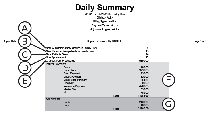 Daily Summary Report