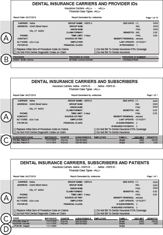 Insurance Carrier List