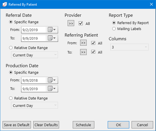 Referred By Patient Report
