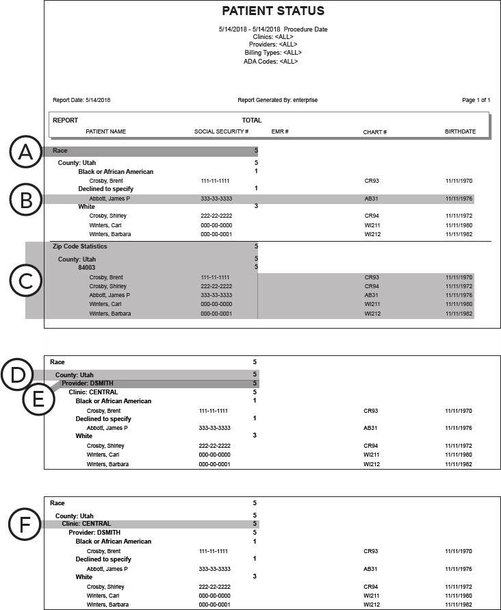 UDS - Patient Status Report