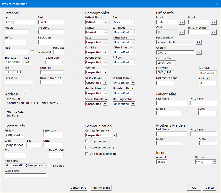 Updating patient information
