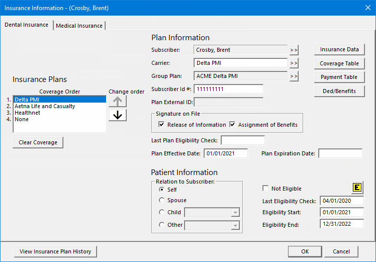 Updating payor ID numbers