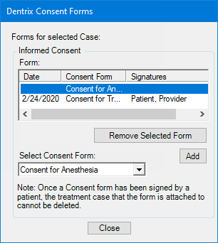 Signing consent forms