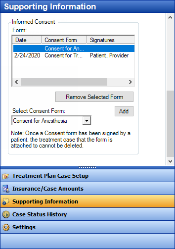 Signing consent forms