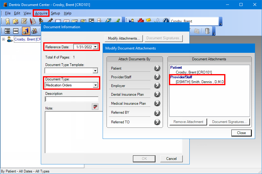 Medication order as document
