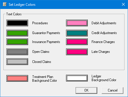 Setting up Ledger colors