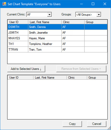 Assigning a procedure button template to users