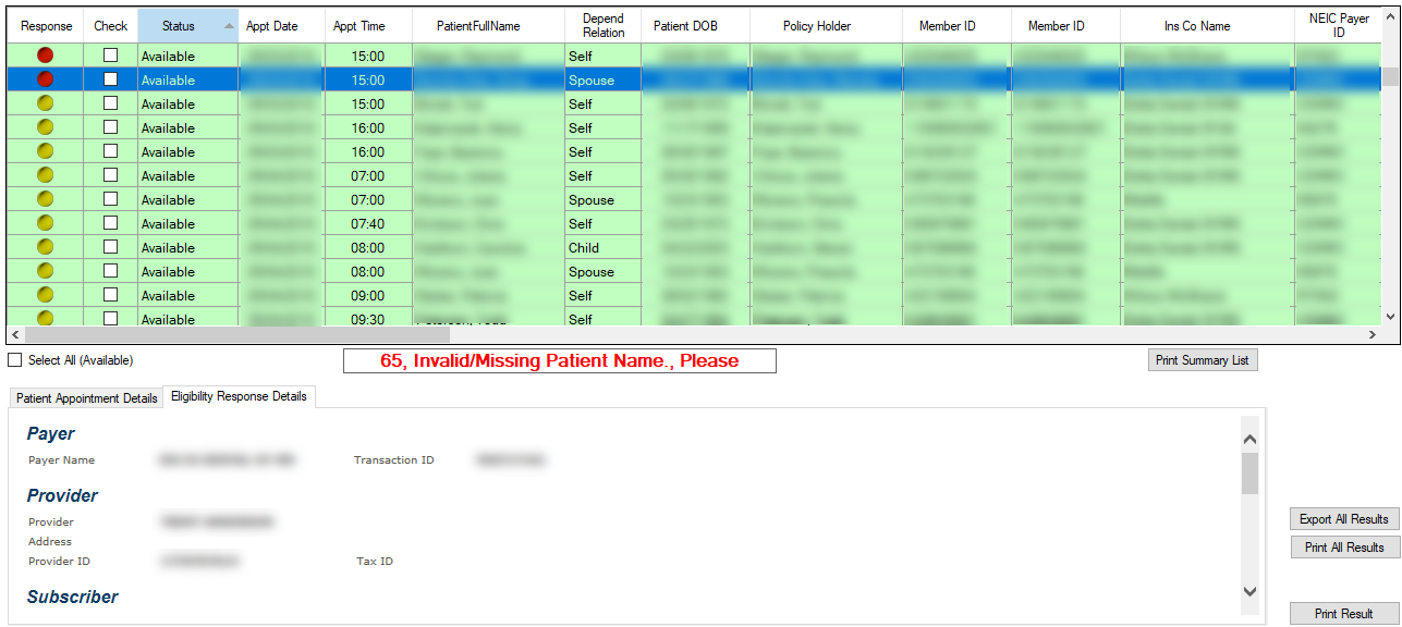 Checking patient eligibility