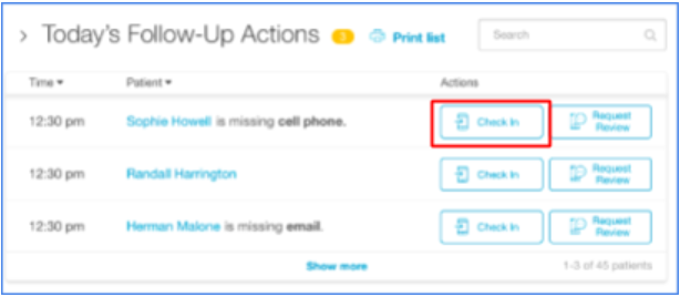 Using a mobile phone for a patient Kiosk Check In