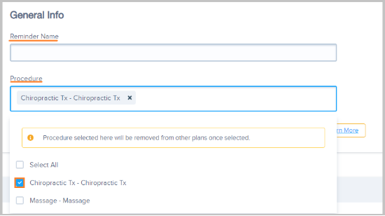 Creating a custom reminder plan