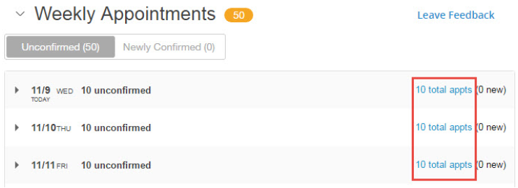 Managing appointment confirmations
