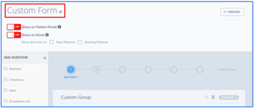 Creating and publishing online forms