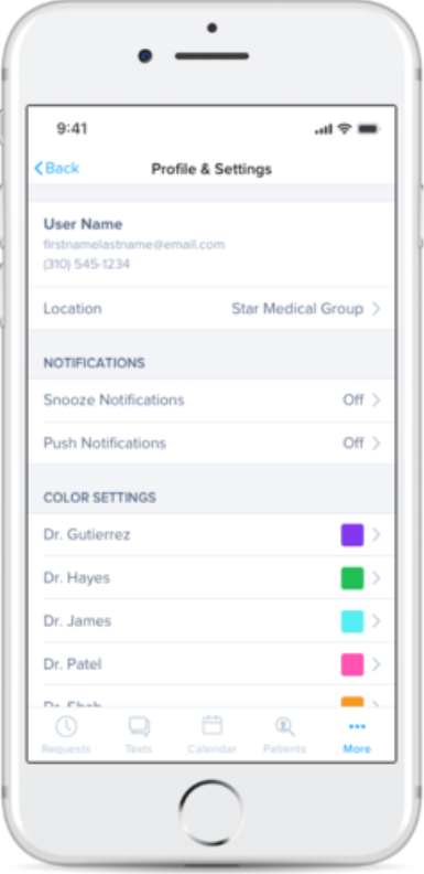 Managing profile and settings overview