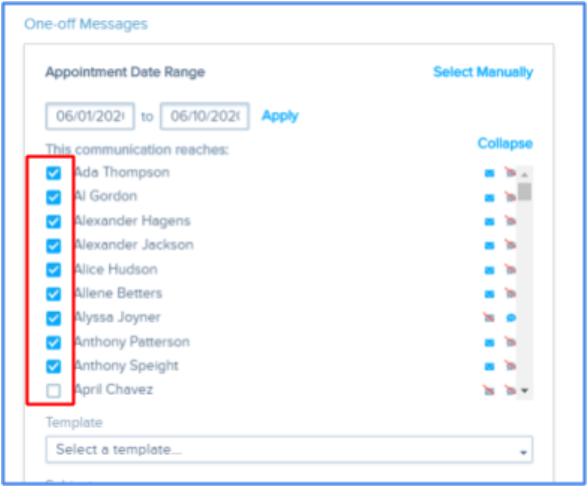 Sending a one-off message