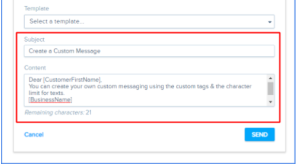 Sending a one-off message