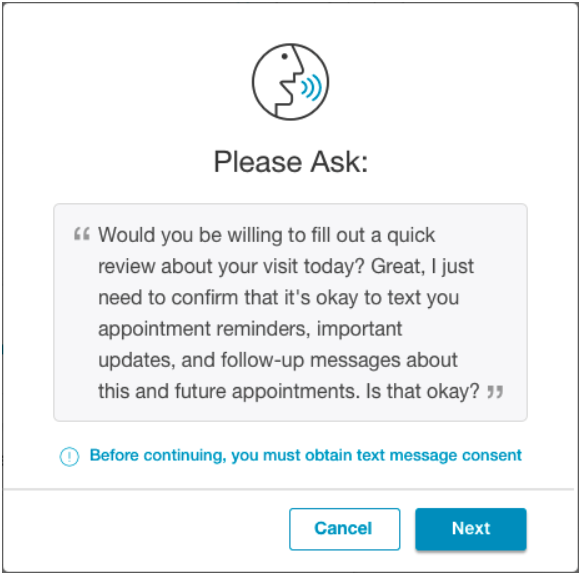 Sending a review request